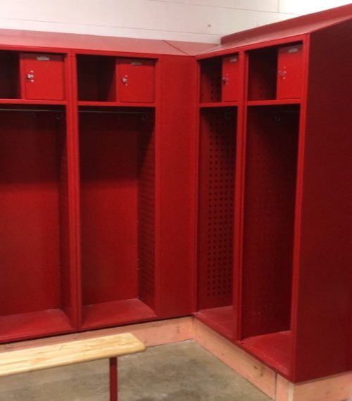 Metal Lockers for an Athletic Team’s Locker Room